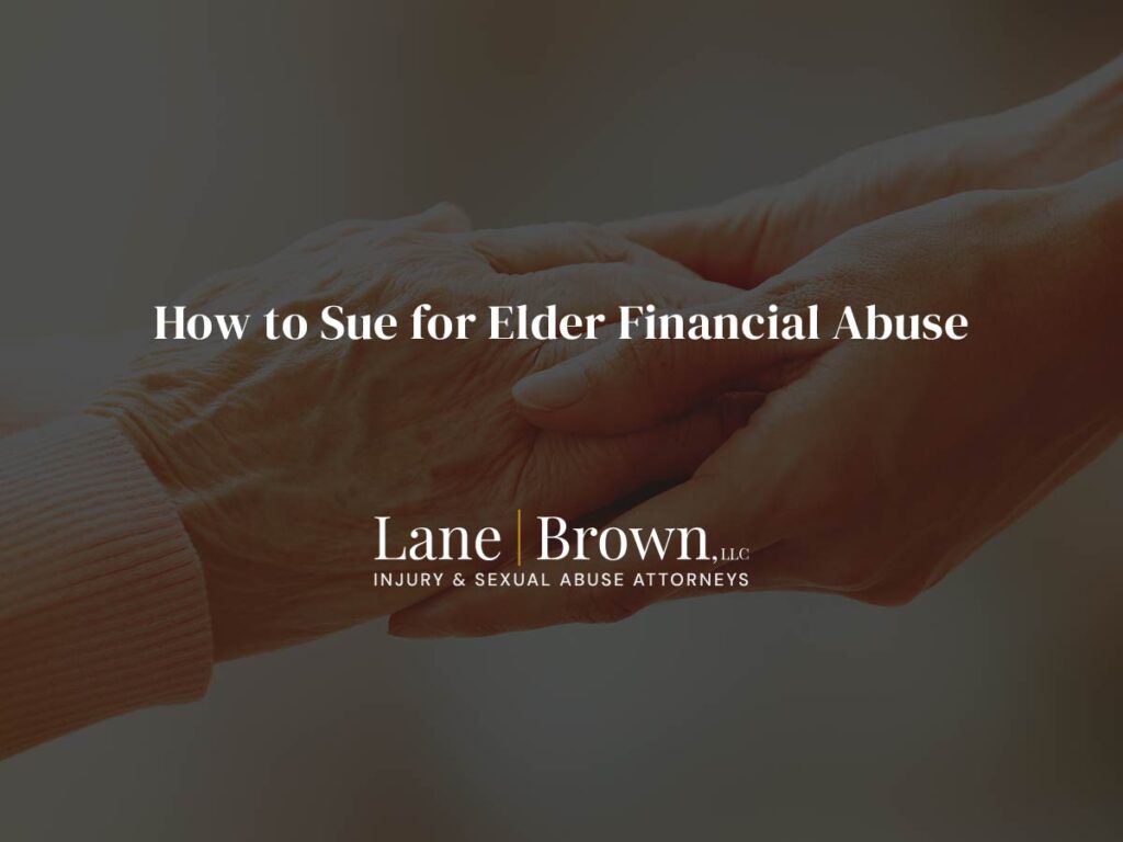 How to Sue for Elder Financial Abuse | Lane Brown, LLC